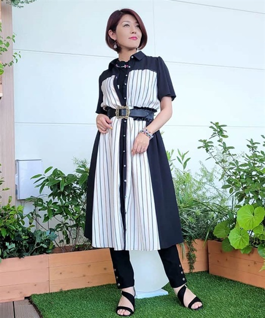 マルチストライプ柄シャツワンピース | outlet | axes femme マルチストライプ柄シャツワンピース | outlet | axes femme
