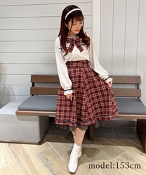 チェック連ボタンスカート | outlet | axes femme online shop チェック連ボタンスカート | outlet | axes femme online shop