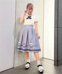 アクアマリン透かし刺繍スカート | outlet | axes femme online shop アクアマリン透かし刺繍スカート | outlet | axes femme online shop