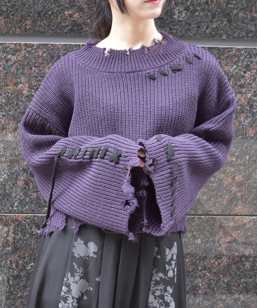 ステッチダメージニット【期間限定価格】 | レディース服 ステッチダメージニット【期間限定価格】 | レディース服