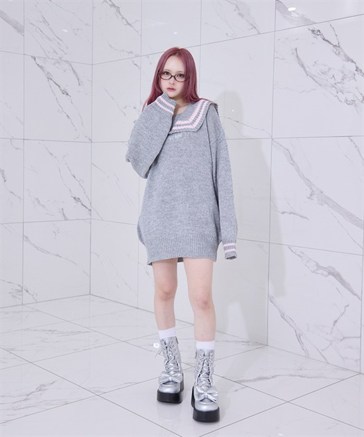 FBセーラーカラーニット | FICKLE BEBE FBセーラーカラーニット | FICKLE BEBE