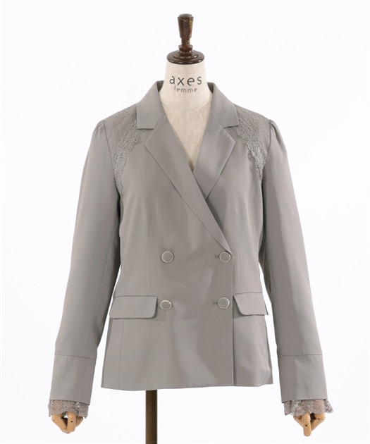 レース重ねテーラードジャケット | outlet | axes femme online shop レース重ねテーラードジャケット | outlet | axes femme online shop