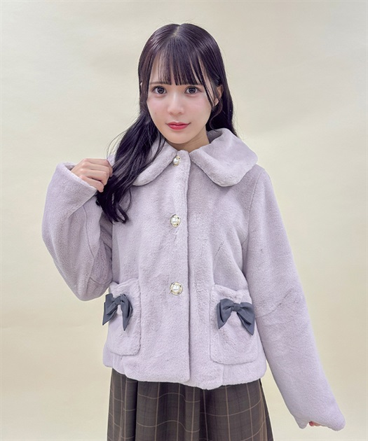 リボンポケットファーコート【期間限定価格】 | レディース服 リボンポケットファーコート【期間限定価格】 | レディース服