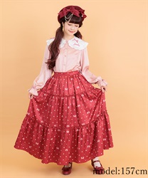 ハートドット柄ティアードスカート | outlet | axes femme ハートドット柄ティアードスカート | outlet | axes femme