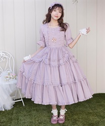 フリルロングワンピース【受注生産】 | Chalmiere │ axes femme フリルロングワンピース【受注生産】 | Chalmiere │ axes femme