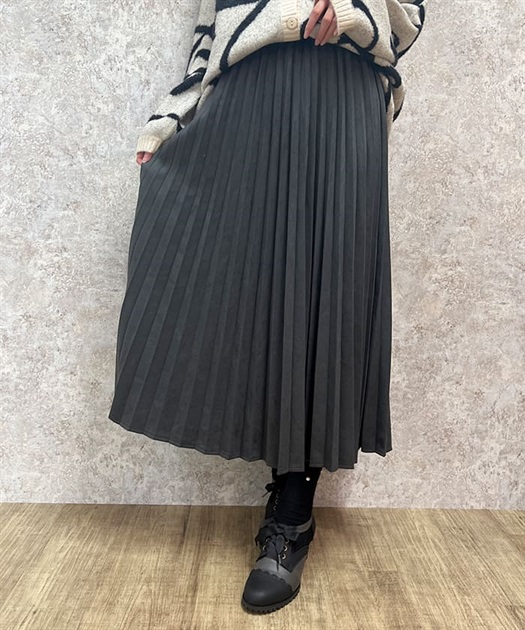 カットスエードプリーツスカート | outlet | axes femme online shop カットスエードプリーツスカート | outlet | axes femme online shop