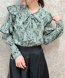 リボン付きフリル袖ブラウス | outlet | axes femme online shop リボン付きフリル袖ブラウス | outlet | axes femme online shop