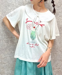 襟付クリームソーダ柄Tシャツ | outlet | axes femme online shop 襟付クリームソーダ柄Tシャツ | outlet | axes femme online shop
