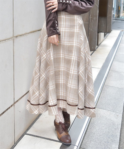 起毛チェック編上スカート | axes femme | axes femme online shop 起毛チェック編上スカート | axes femme | axes femme online shop