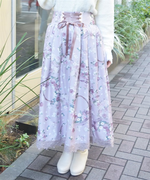 ローズリース柄スカート | outlet | axes femme online shop ローズリース柄スカート | outlet | axes femme online shop