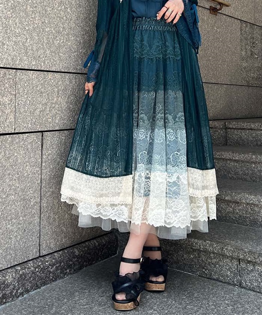 グラデカラーレーススカート | outlet | axes femme online shop グラデカラーレーススカート | outlet | axes femme online shop