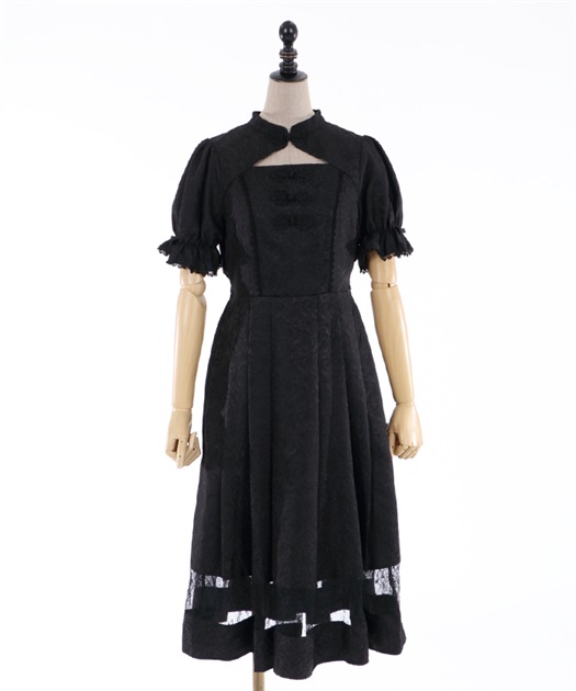 チャイナ釦ジャガードワンピ | outlet | axes femme online shop チャイナ釦ジャガードワンピ | outlet | axes femme online shop