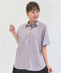 花刺繍シアーロングシャツ | outlet | axes femme online shop 花刺繍シアーロングシャツ | outlet | axes femme online shop