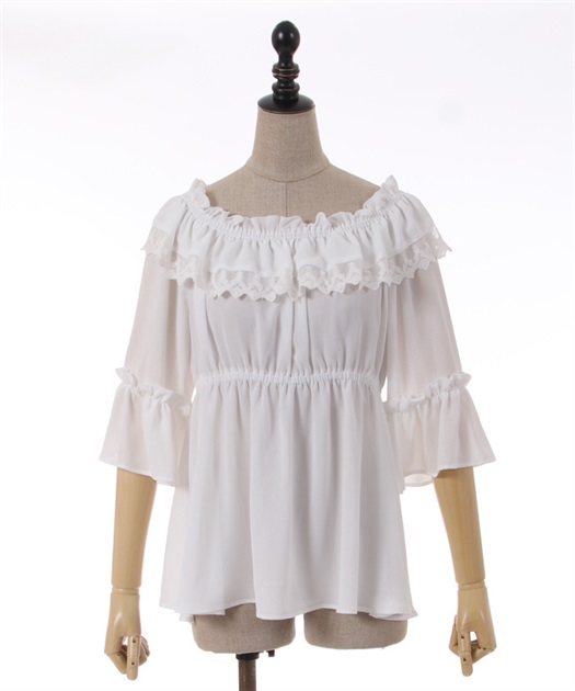 エンパイアフリルブラウス | outlet | axes femme online shop エンパイアフリルブラウス | outlet | axes femme online shop