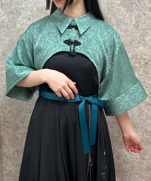 チャイナ釦ショートボレロブラウス | 衣料 | axes femme online shop チャイナ釦ショートボレロブラウス | 衣料 | axes femme online shop