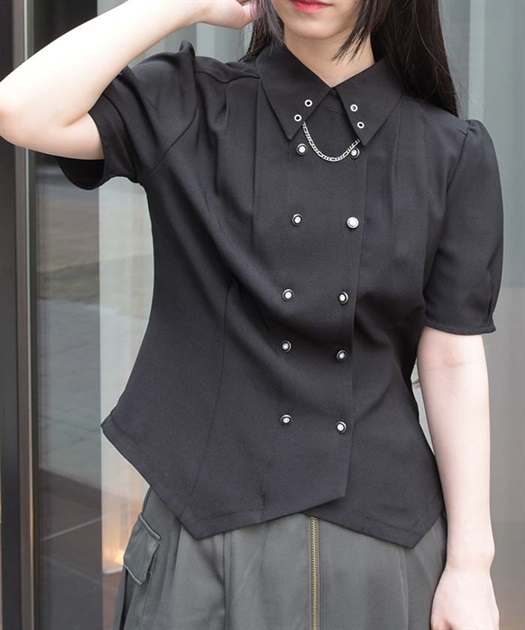 コルセット風ダブルボタンブラウス | レディース服・レディース コルセット風ダブルボタンブラウス | レディース服・レディース