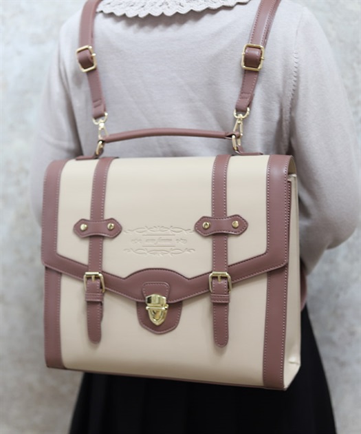 ベルトデザイン配色サッチェル | axes femme | axes femme ベルトデザイン配色サッチェル | axes femme | axes femme