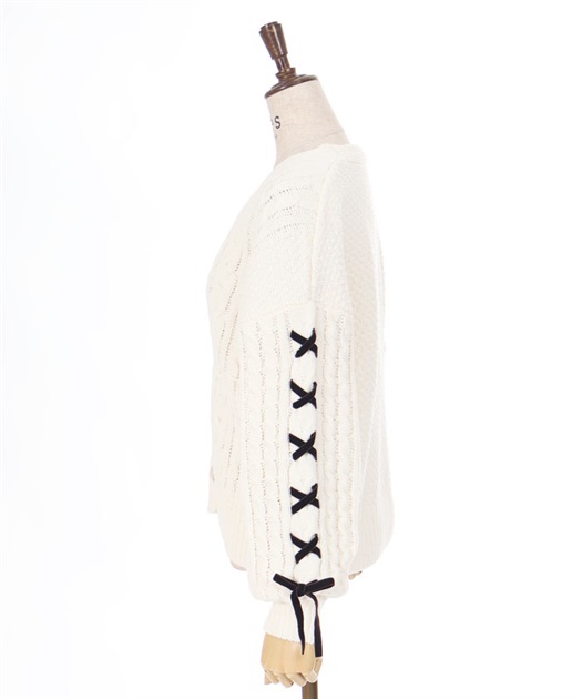 編上モールヤーンニットカーディガン | axes femme | axes femme 編上モールヤーンニットカーディガン | axes femme | axes femme