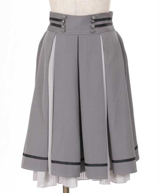 ダブル釦×ストライプ切替スカート | outlet | axes femme online ダブル釦×ストライプ切替スカート | outlet | axes femme online