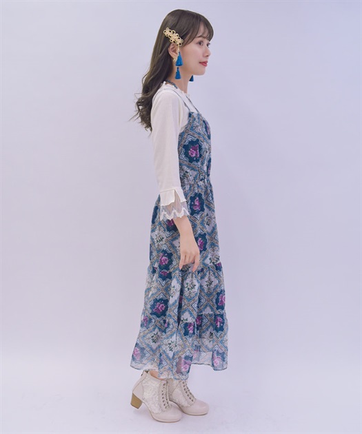 ジャスミンタイル柄キャミワンピース | レディース服 ジャスミンタイル柄キャミワンピース | レディース服