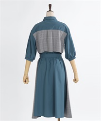 チェック×パッチワークワンピース | レディース服・レディース チェック×パッチワークワンピース | レディース服・レディース