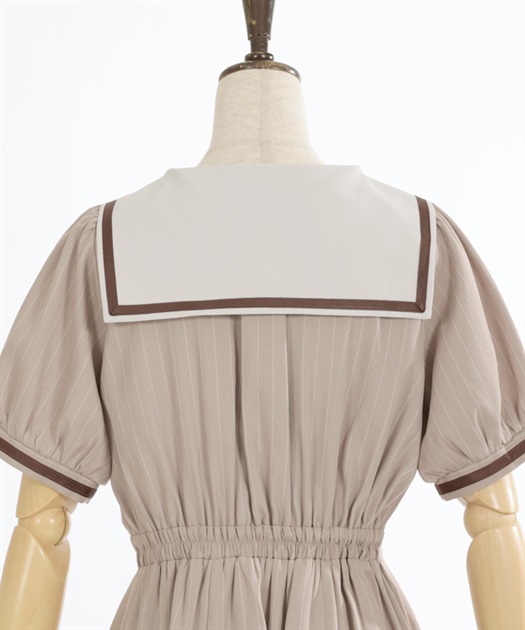 タイ付き×セーラー襟ワンピース | outlet | axes femme online shop タイ付き×セーラー襟ワンピース | outlet | axes femme online shop