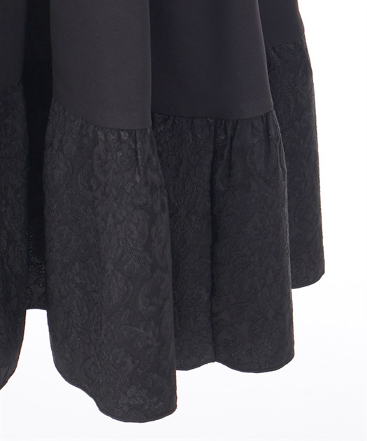 ジャカード切替ティアードワンピース | axes femme | axes femme ジャカード切替ティアードワンピース | axes femme | axes femme