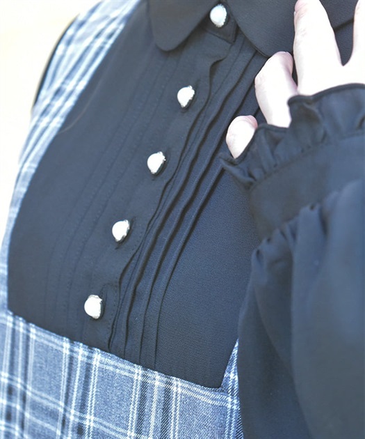 チェックリボンドッキングワンピース | レディース服 チェックリボンドッキングワンピース | レディース服