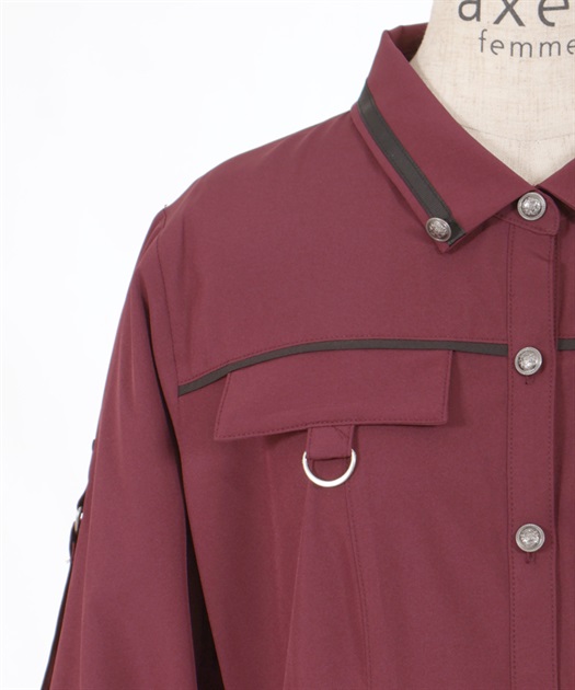 ミリタリー風シャツワンピース | outlet | axes femme online shop ミリタリー風シャツワンピース | outlet | axes femme online shop