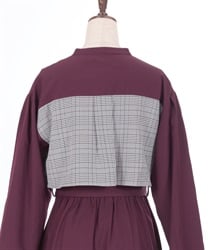 チェック柄パッチワークワンピース【期間限定価格】 | outlet チェック柄パッチワークワンピース【期間限定価格】 | outlet