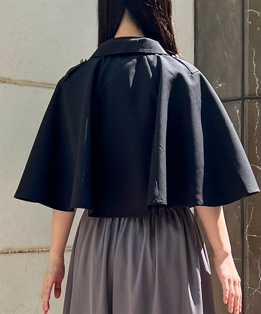 チェーン付きダブル釦ケープ | 衣料 | axes femme online shop チェーン付きダブル釦ケープ | 衣料 | axes femme online shop