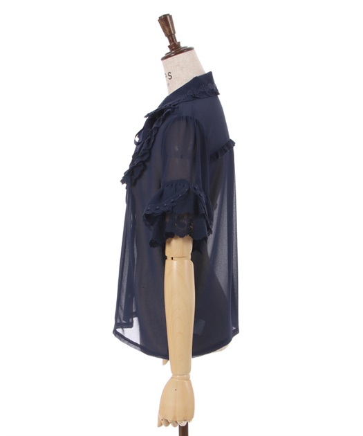 シアーフリル丸襟ブラウス | outlet | axes femme online shop シアーフリル丸襟ブラウス | outlet | axes femme online shop