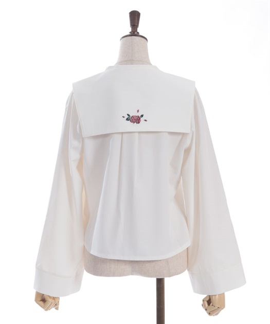 薔薇刺繍付け襟セットブラウス | レディース服・レディース 薔薇刺繍付け襟セットブラウス | レディース服・レディース