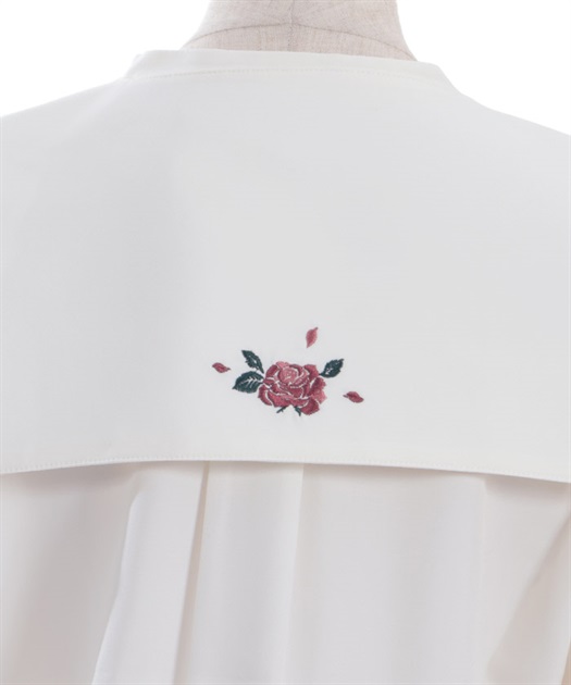 薔薇刺繍付け襟セットブラウス | レディース服・レディース 薔薇刺繍付け襟セットブラウス | レディース服・レディース