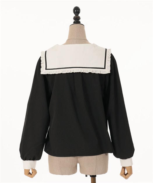 チェックリボン付セーラーブラウス | 衣料 | axes femme online shop チェックリボン付セーラーブラウス | 衣料 | axes femme online shop