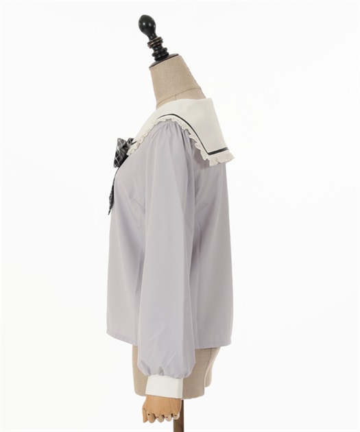 チェックリボン付セーラーブラウス | 衣料 | axes femme online shop チェックリボン付セーラーブラウス | 衣料 | axes femme online shop