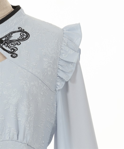 チャイナバタフライ刺繍ブラウス | outlet | axes femme online shop チャイナバタフライ刺繍ブラウス | outlet | axes femme online shop