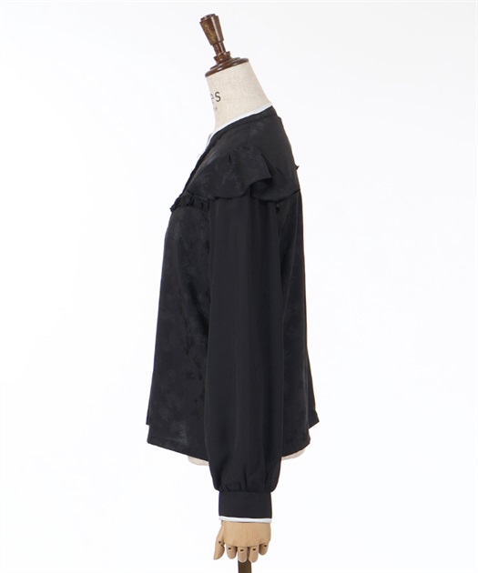 チャイナ釦ジャガードブラウス | outlet | axes femme online shop チャイナ釦ジャガードブラウス | outlet | axes femme online shop