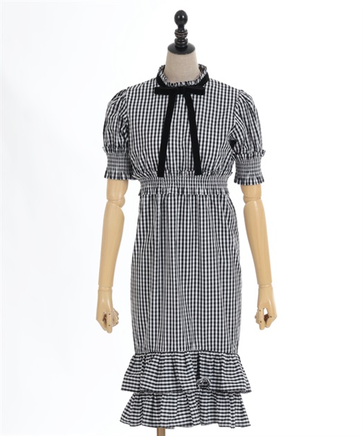 ボウタイフリルワンピース【10%OFF対象商品】 | FICKLE BEBE ボウタイフリルワンピース【10%OFF対象商品】 | FICKLE BEBE