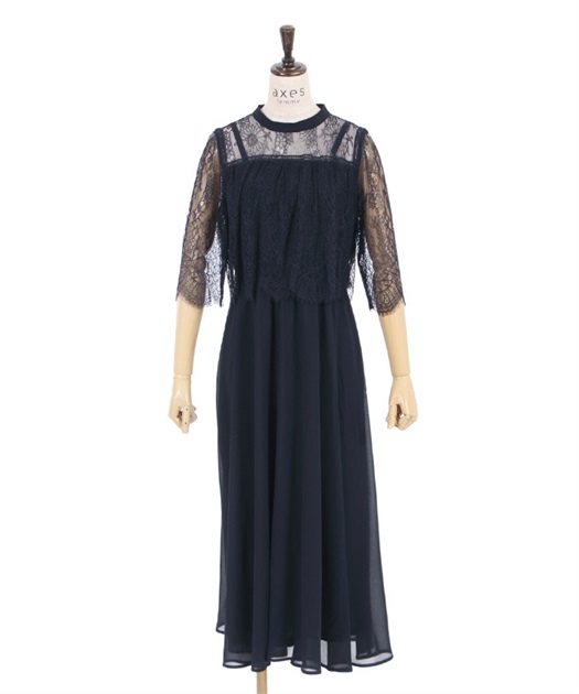 レース切替ロングドレス | axes femme | axes femme online shop レース切替ロングドレス | axes femme | axes femme online shop