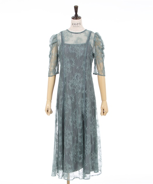 パイピングレースドレス | 衣料 | axes femme online shop パイピングレースドレス | 衣料 | axes femme online shop