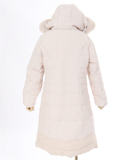 裾レースロングダウンコート【期間限定価格】 | レディース服 裾レースロングダウンコート【期間限定価格】 | レディース服