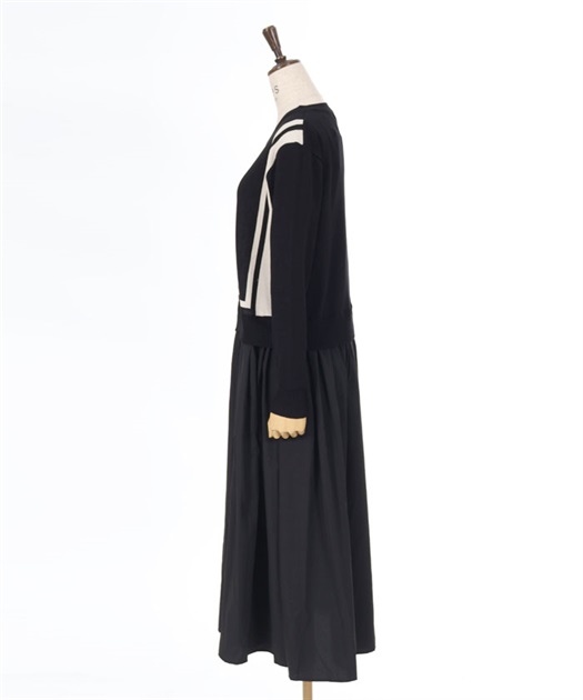 ニット切替ドッキングワンピース | outlet | axes femme online shop ニット切替ドッキングワンピース | outlet | axes femme online shop