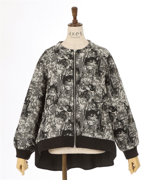 後配色ゴブランブルゾン | purple label | axes femme online shop 後配色ゴブランブルゾン | purple label | axes femme online shop