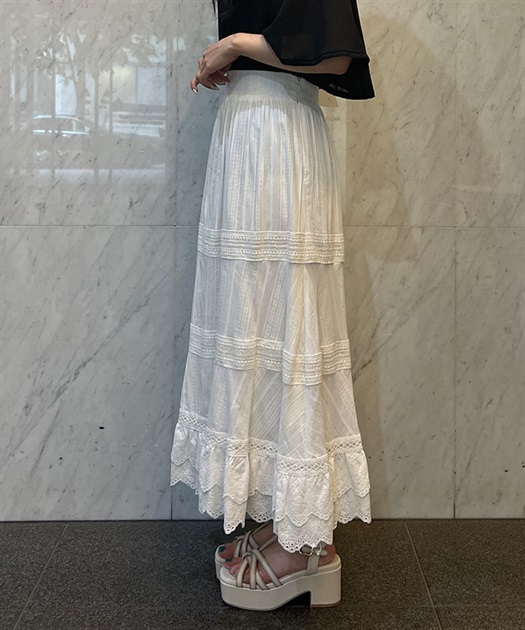 コットン風レーススカート | outlet | axes femme online shop コットン風レーススカート | outlet | axes femme online shop