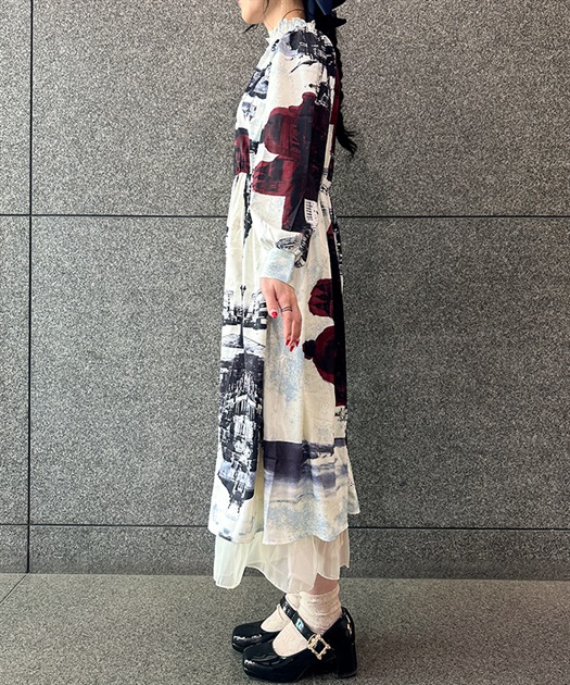 パッチワーク街柄ワンピース | outlet | axes femme online shop パッチワーク街柄ワンピース | outlet | axes femme online shop