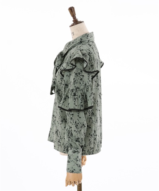 リボン付きフリル袖ブラウス | outlet | axes femme online shop リボン付きフリル袖ブラウス | outlet | axes femme online shop