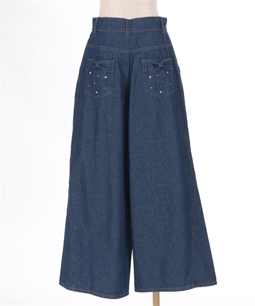 バックリボンワイドデニムパンツ | outlet | axes femme online shop バックリボンワイドデニムパンツ | outlet | axes femme online shop