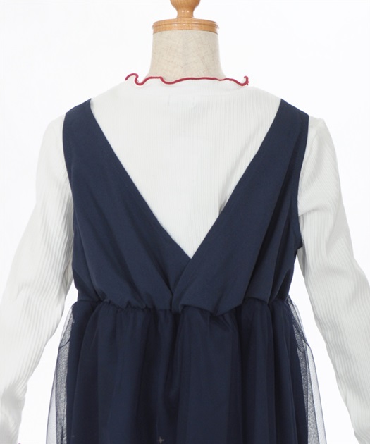 ネコ×星空箔プリントワンピース | kids | axes femme online shop ネコ×星空箔プリントワンピース | kids | axes femme online shop