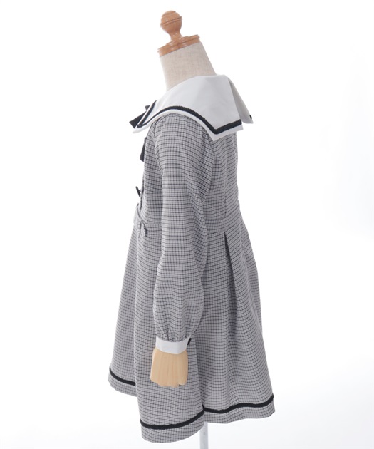 襟付きWボタンワンピース【期間限定価格】 | kids | axes femme 襟付きWボタンワンピース【期間限定価格】 | kids | axes femme